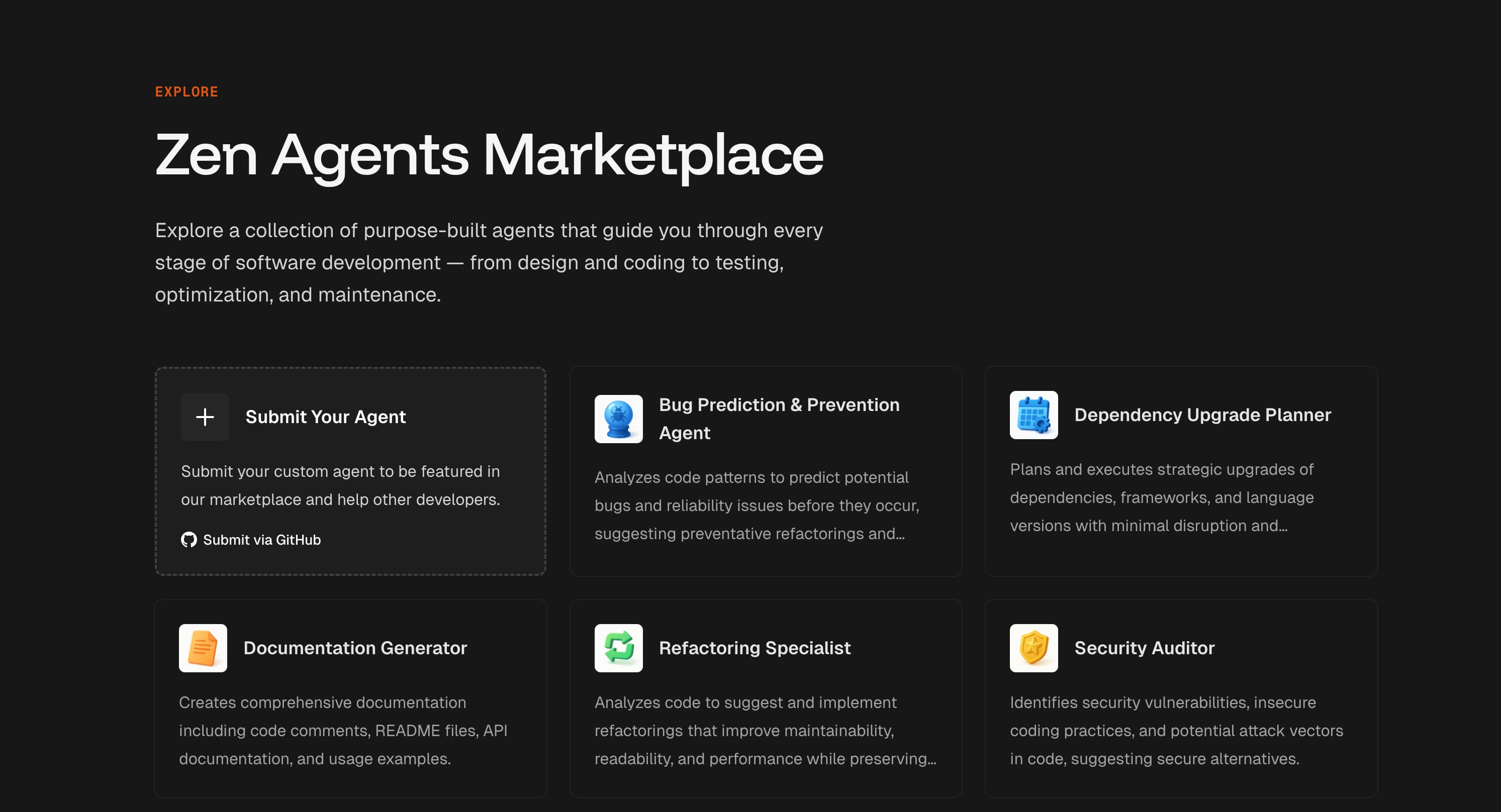 Zen Agents Marketplace: Discover and Share Agents and Tools